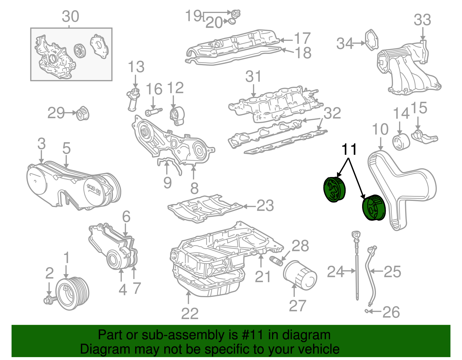 1994-2010 Toyota Camshaft Gear 13523-20020 | Retail Performance Auto Parts