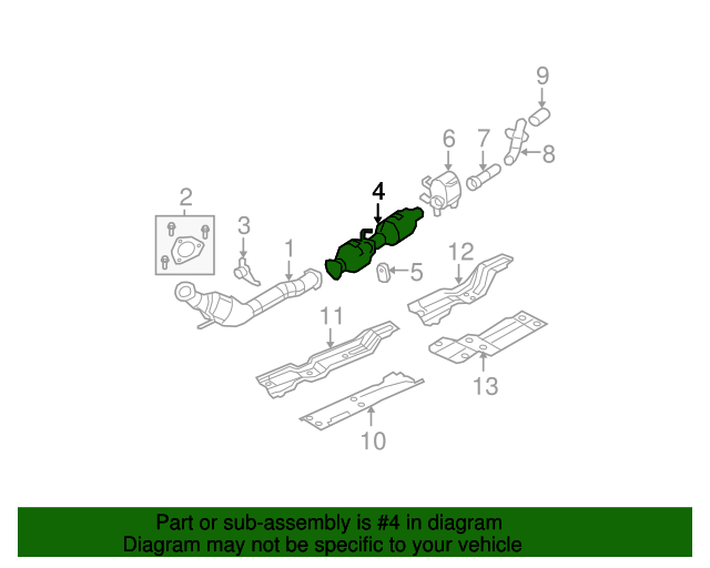 2009 Dodge Ram 3500 Catalytic Converter 68035061AB | TascaParts.com