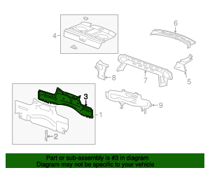 2010-2015 Chevrolet Camaro Rear End Panel Reinforcement 23125845 ...