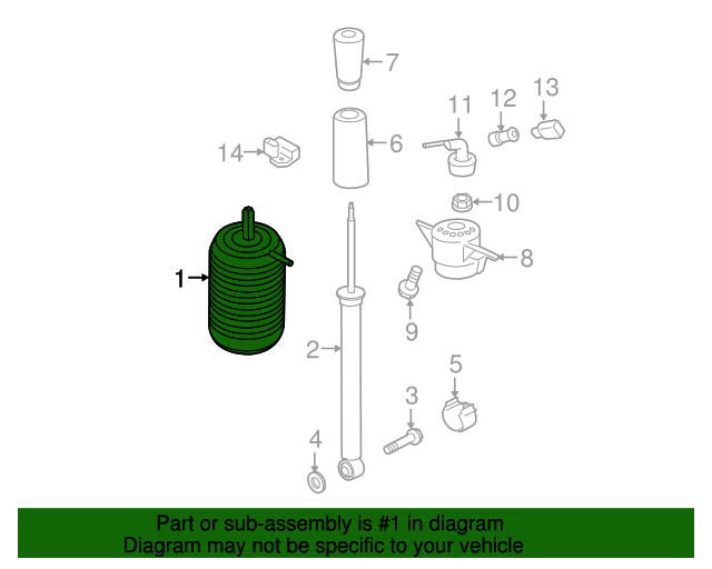 Genuine Porsche 95B-616-002-H |Air Spring | FREE Shipping on Most ...