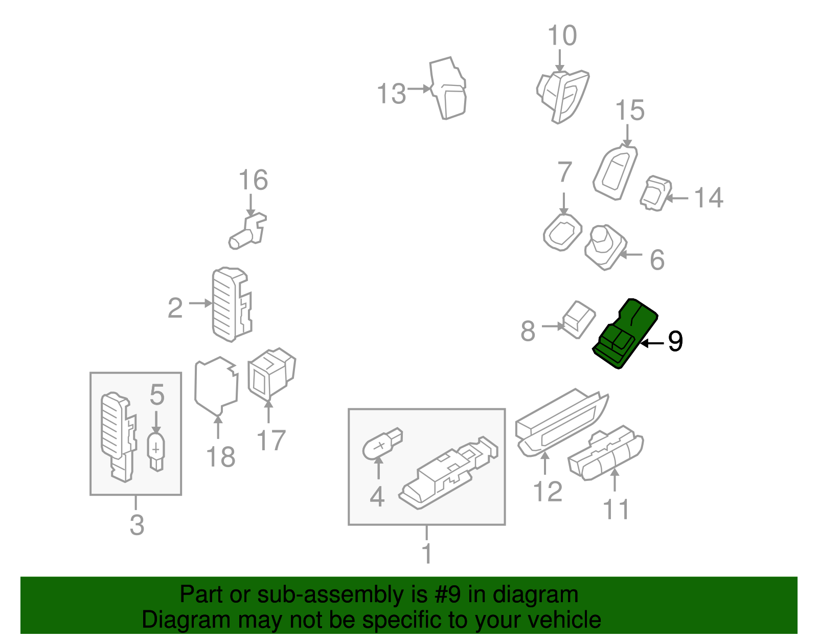 8K0-959-851-F-V10 - Window Switch 2013-2017 Audi | Audi OEM Parts
