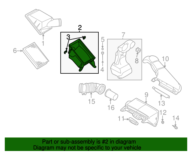 2001-2008 Subaru Air Inlet Case 46051AE000 | Subaru Parts Store
