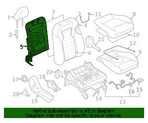 2019-2023 Subaru Forester Seat Back Frame 64110SJ041 | Subaru Parts For You