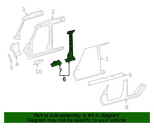 463-630-27-03 - Body B-Pillar Reinforcement 2019-2023 Mercedes-Benz ...