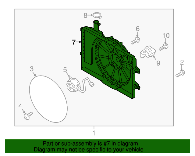 Genuine Fan Shroud for 2017-2020 Hyundai | Part# 25350-F2000 | Hyundai ...