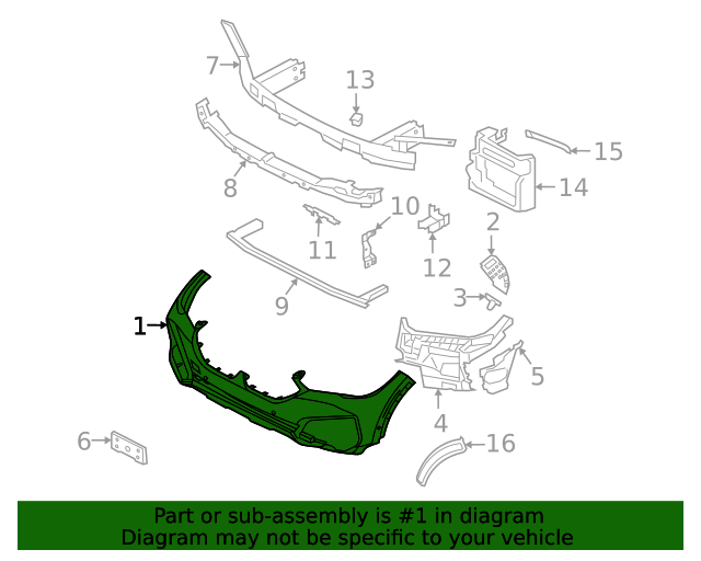 51118081945 - 2020-2021 BMW X6 Bumper Cover (51-11-8-081-945) | BMW of ...