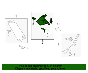 8R0-867-245-M-DX6 - Body D-Pillar Trim Panel 2013-2017 Audi ...