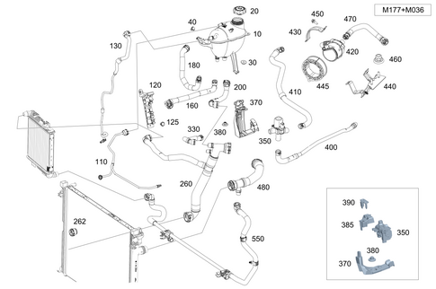 Expansion Tank, Mounting and Hoses for 2024 Mercedes-Benz Maybach ...
