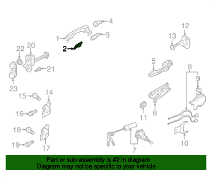 82653-J5000 - Handle, Outside Gasket 2018-2023 Kia Stinger | Kia.Parts ...