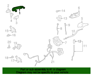 2010-2020 GM Exterior Door Handle in Primer with Chrome Insert 25936893 ...