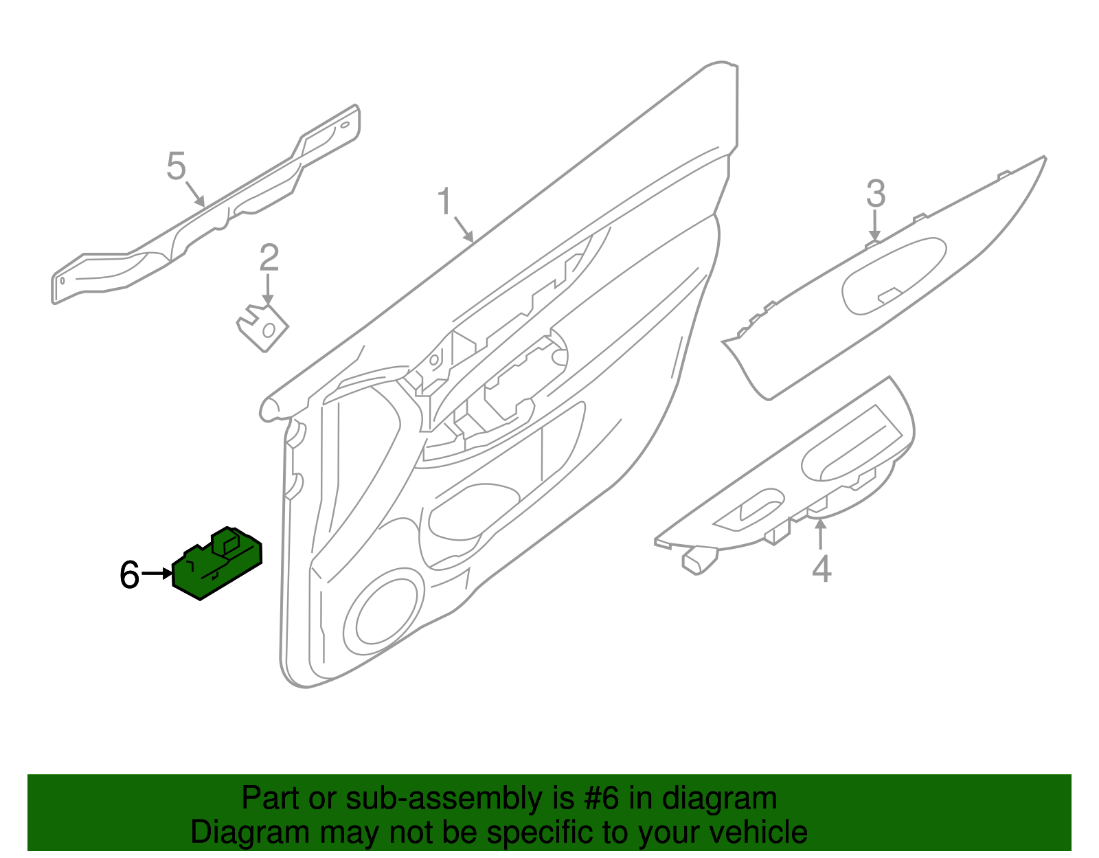 2017-2025 Nissan Window Switch 25411-4CE0A | My Nissan Part