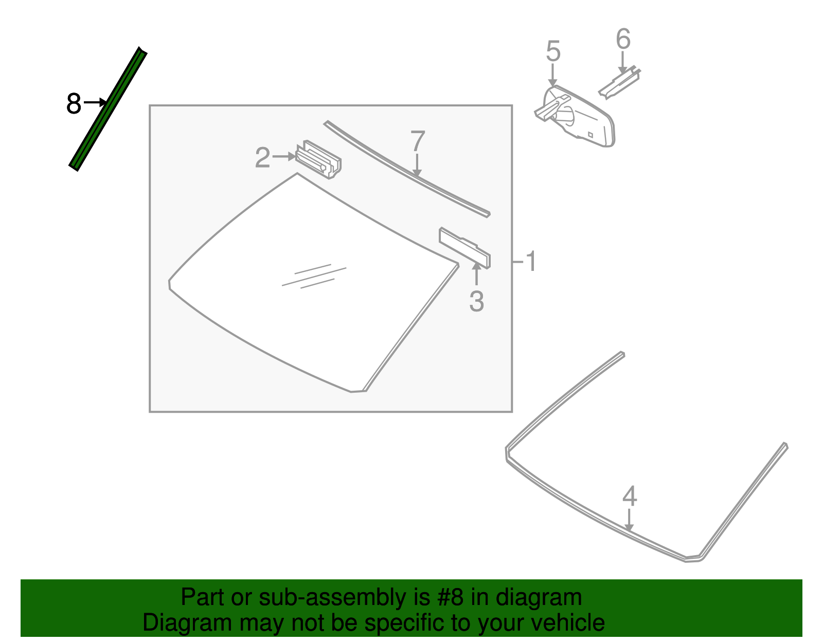 75533-35070 - Reveal Molding - 2010-2020 Toyota 4Runner | Lithia Toyota ...