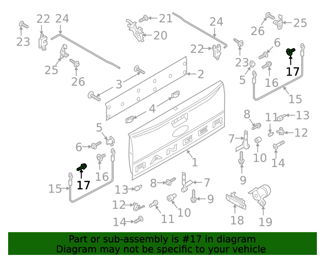 Ford -W714928-S439 - Support Cable Screw - 2018-2020 Ford | OEM Ford Part
