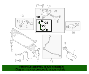 2017-2020 Hyundai Elantra Overflow Hose 25450-F3360 | OEM Parts Quick