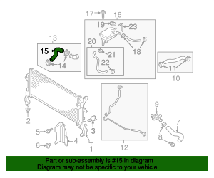2017-2020 Hyundai Elantra Radiator Coolant Hose 25411-F3300 | OEM Parts ...