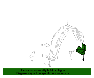 2014-2016 Kia Forte Mud Guard 86842 A7000 | OEM Parts Online