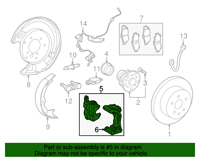 47830-53120 - Disc Brake Caliper - 2022-2024 Lexus IS500 | My L Parts