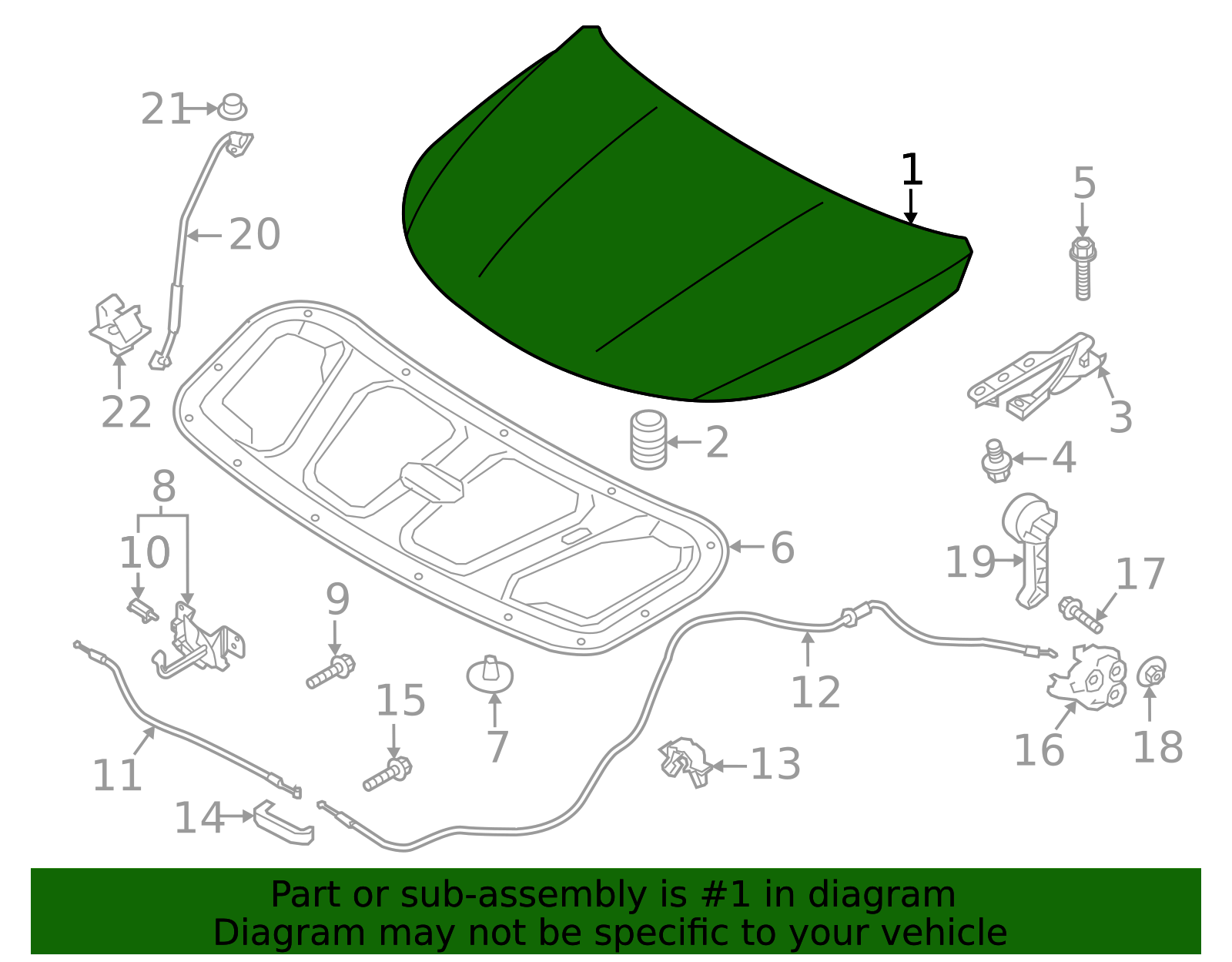 66400-R5000 - Hood Panel 2021-2023 Kia Sorento | Kia.Parts Store