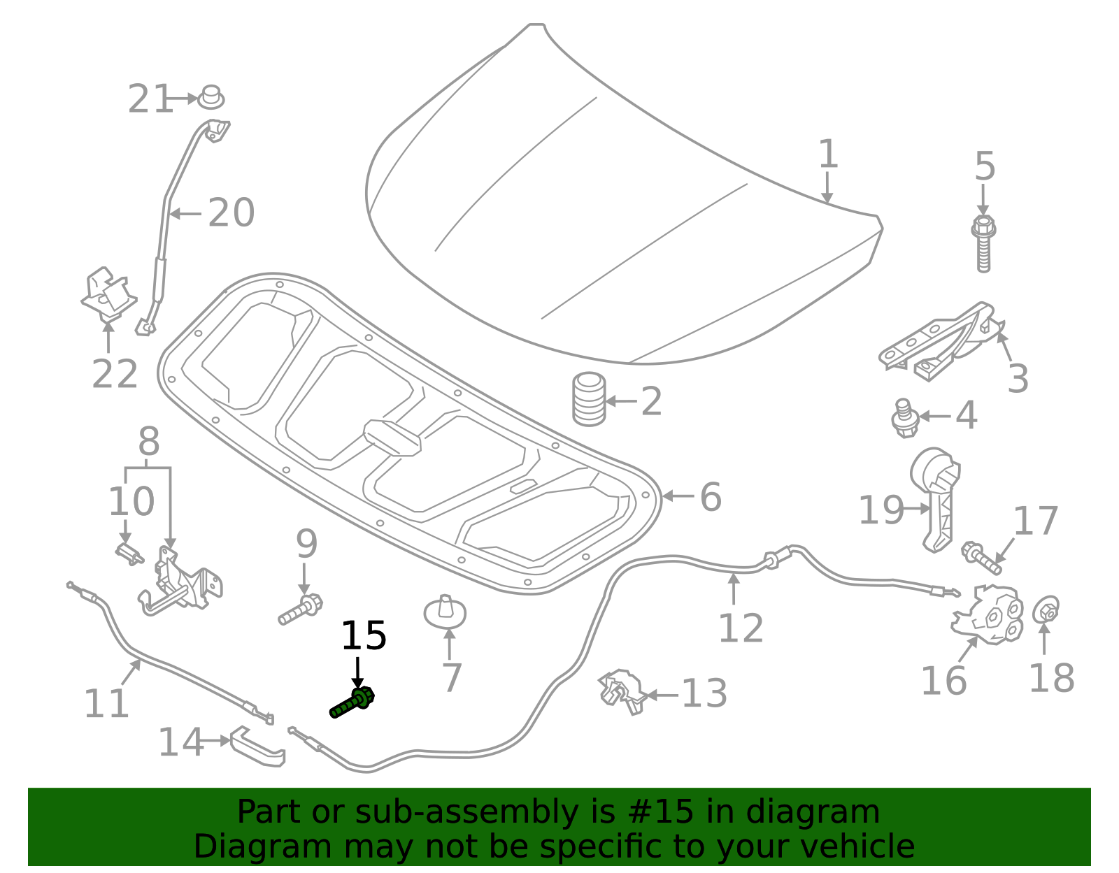 12441-06207K - Release Cable Bolt 2015-2025 Kia | Kia.Parts Store