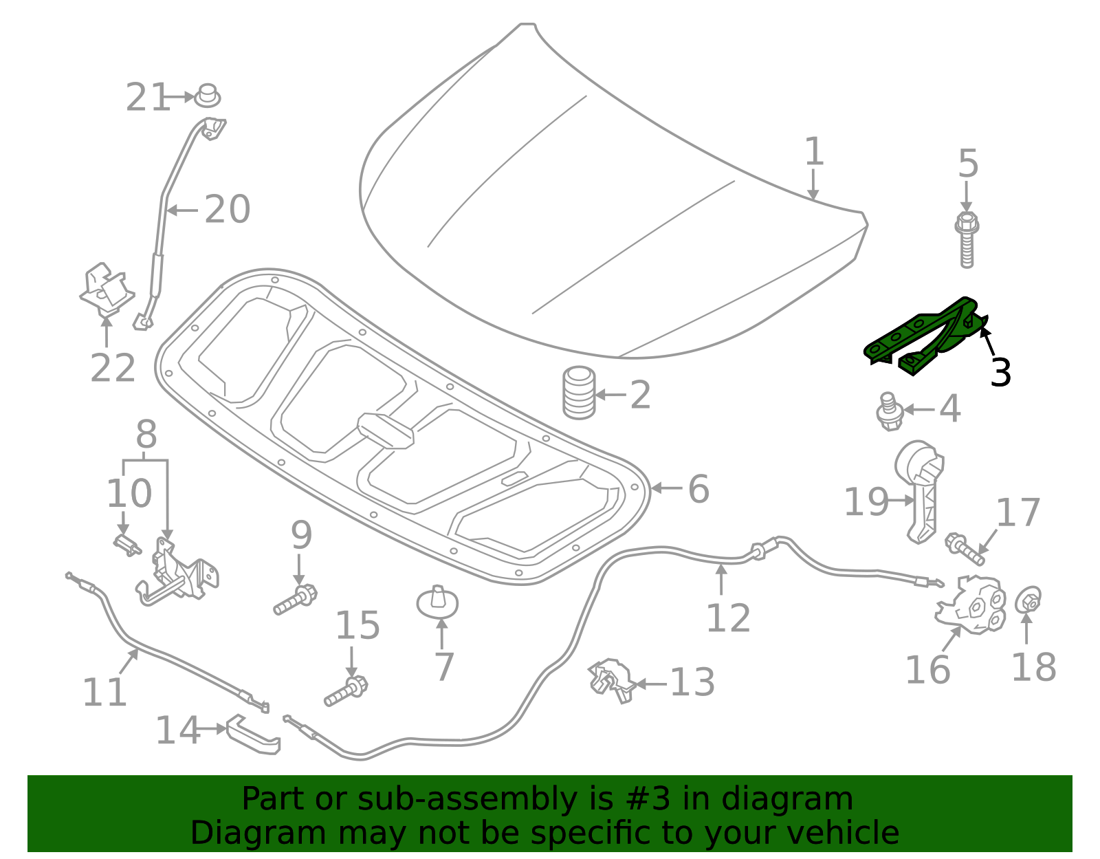 66910-R5500 - Hood Hinge 2024-2025 Kia Sorento | Kia.Parts Store