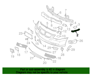 51-11-7-178-077 - Bumper Cover Support Rail 2008-2010 BMW ...