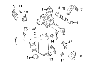 2009-2014 Volkswagen Exhaust Manifold 03L-253-056 | vwpartscenter