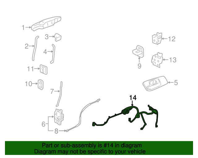 2011-2014 GM Wire Harness 22912645 | TascaParts.com