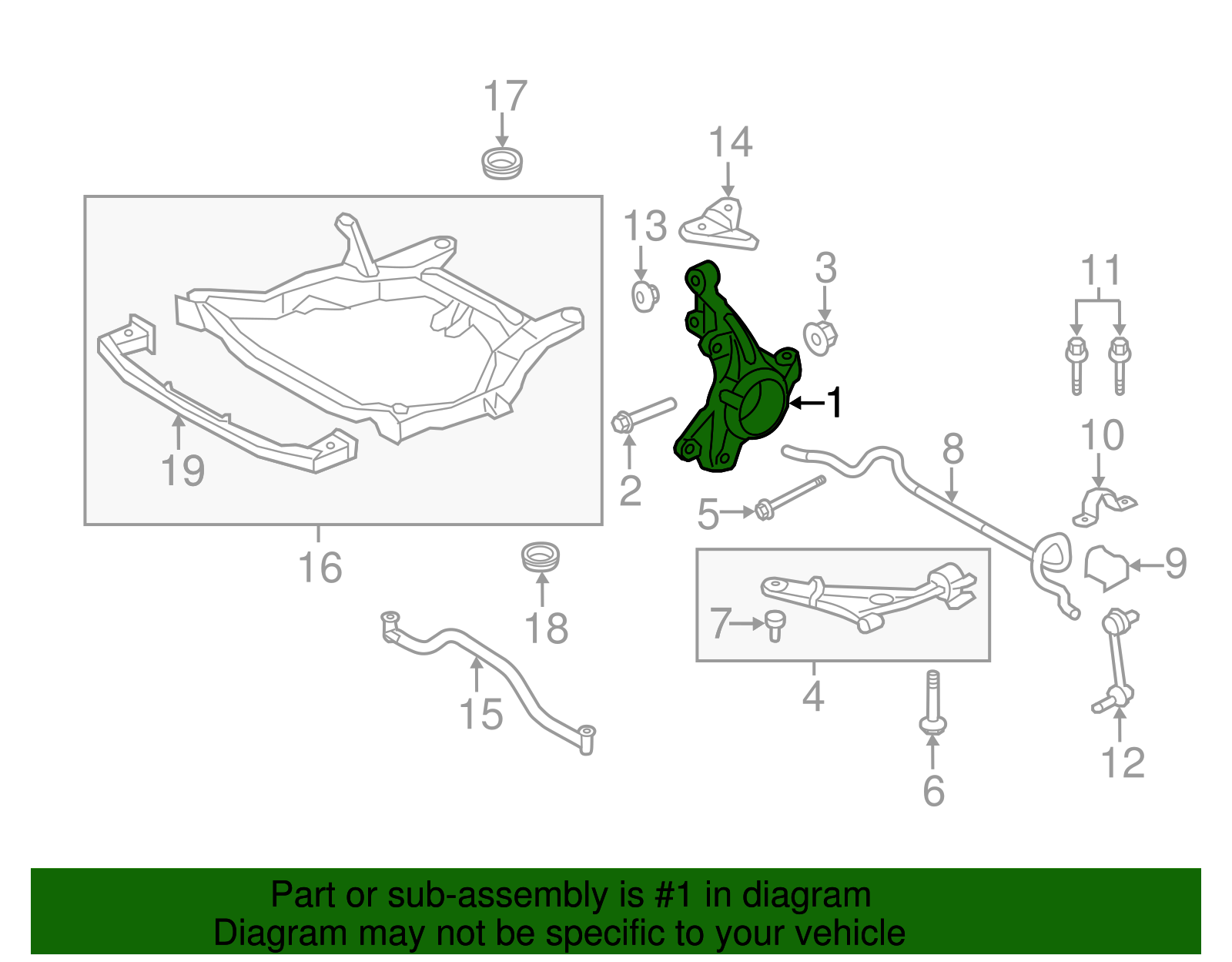 2007-2015 Ford Motorcraft™ Knuckle MEF-25 | OEM Parts Online