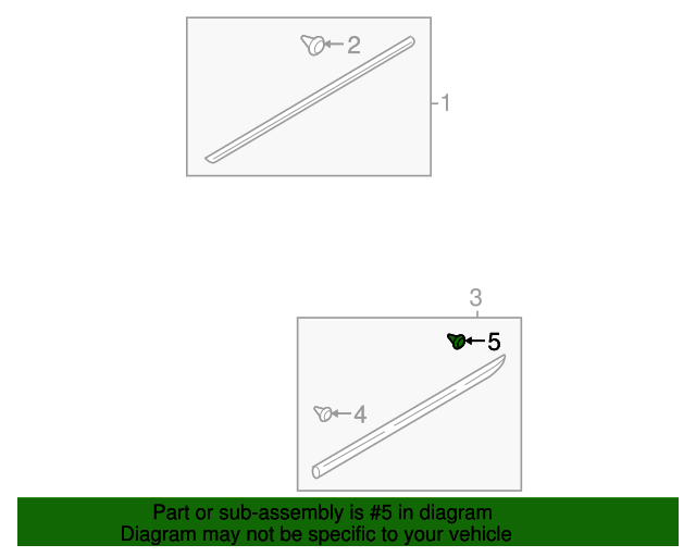 2005-2019 Subaru Side Molding Clip 91111AG34A | OEM Parts Online