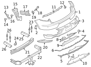 2015-2022 Porsche Macan Retaining Strip 95B-807-863-B | OEM Parts Online