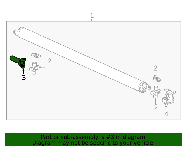 2019-2024 GM Drive Shaft Front Slip Yoke 84389645 GM | GMPartsDirect.com