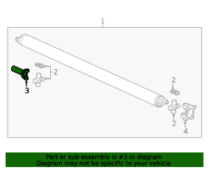 2019-2025 GM Drive Shaft Front Slip Yoke 84389645 GM | GMPartsDirect.com