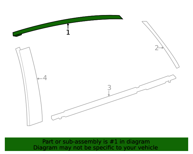 75764-62020 - Upper Molding 2021-2023 Toyota Mirai | Ourisman Toyota Parts