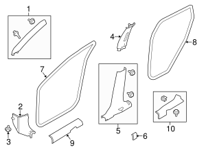 2018 Nissan Rogue Opening Trim 76924-7FR0A | Temecula Nissan Parts
