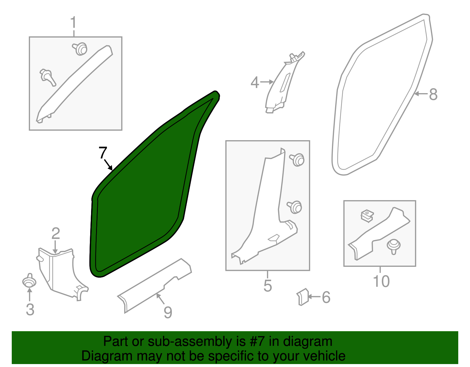 2014-2020 Nissan Rogue Opening Trim 76922-7FL0A | Nissan Parts Central
