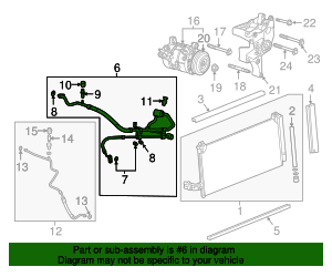 2016-2018 GM Air Conditioning Compressor Hose Assembly 84459871 ...