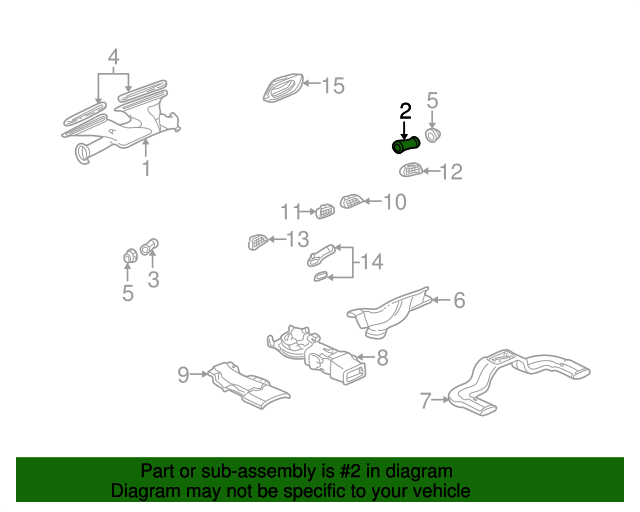 Defroster Duct - GM (25647585) | GMPartsDirect.com