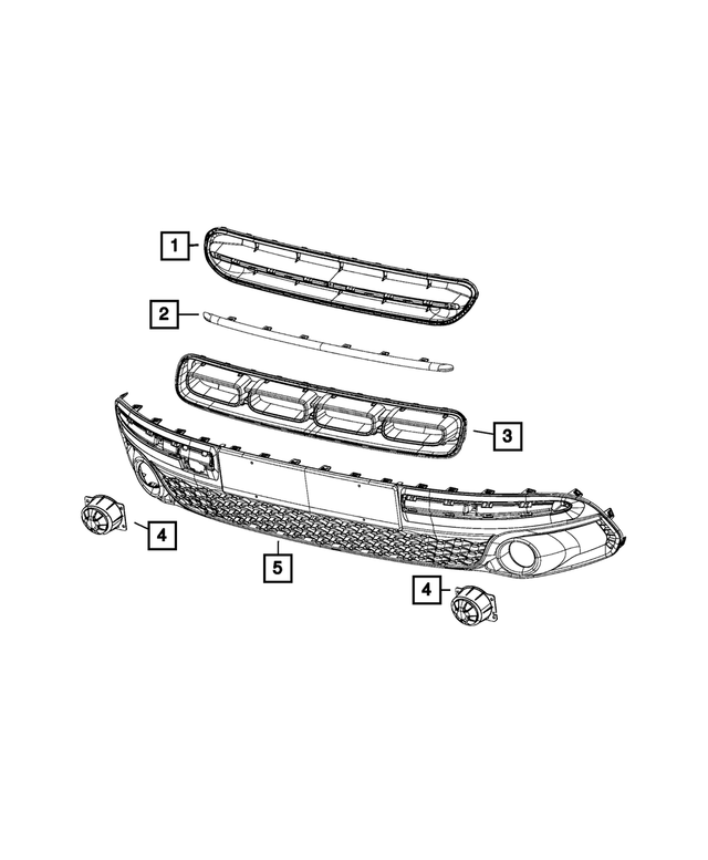2018-2019 Fiat 500L Grille Applique 6QD72SZ0AA | Mopar eStore