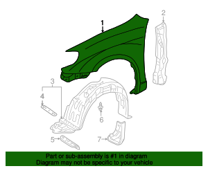 53802-02060 - Fender - 2003-2008 Toyota Corolla | OEM Genuine Toyota Parts