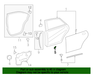 2013-2018 Toyota Avalon Protector 58745-07010 | Toyota Parts Center