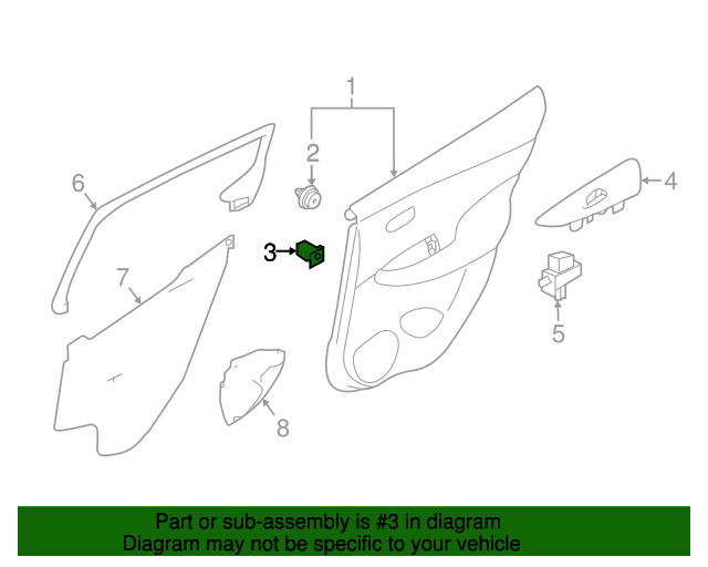 1996-2023 Nissan Door Interior Trim Panel Grommet 01281-00071 ...