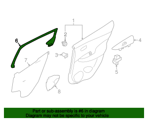2018-2025 Nissan LEAF Frame Molding 822D4-5SF0A | Temecula Nissan Parts