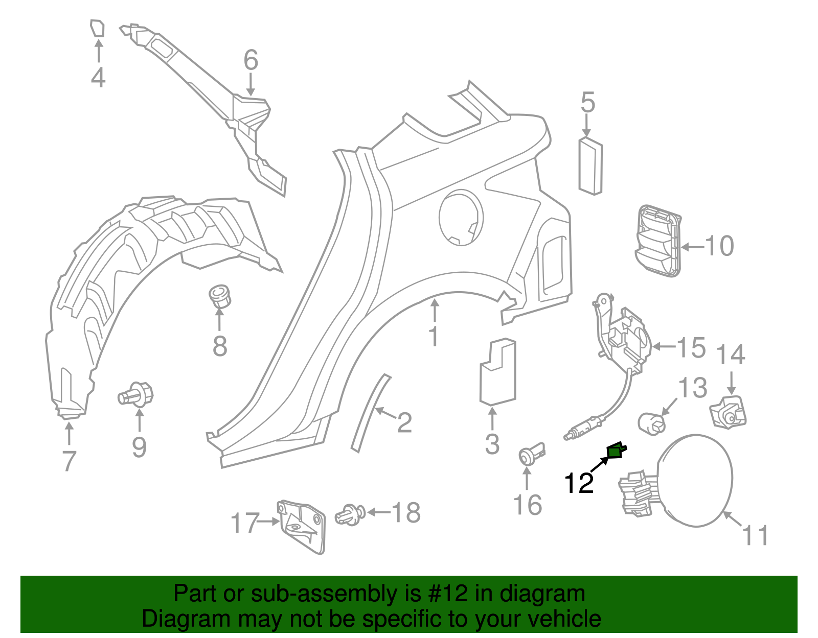 77366-48030 - Fuel Door Spring 2010-2017 Lexus | Lexus Parts Outlet