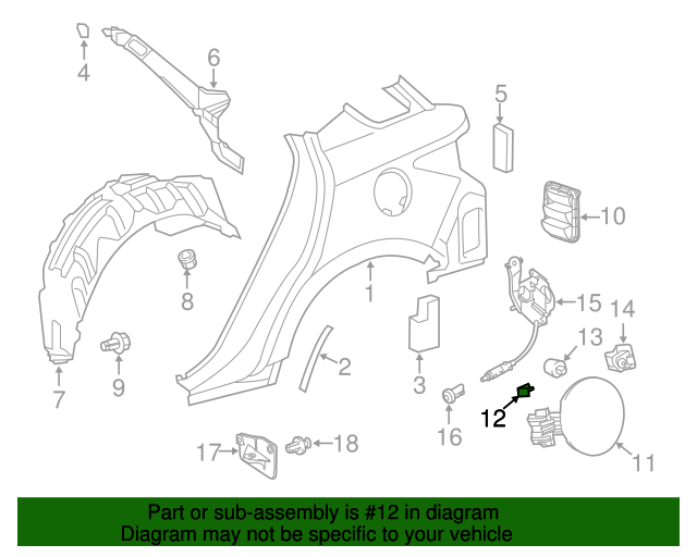 77366-48030 - Fuel Door Spring For 2010-2017 Lexus | Lexus OE Parts