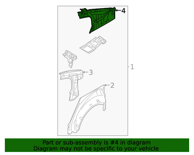 2020-2023 Subaru Legacy Rear Pillar 51549AN01A9P | Subaru Parts Store