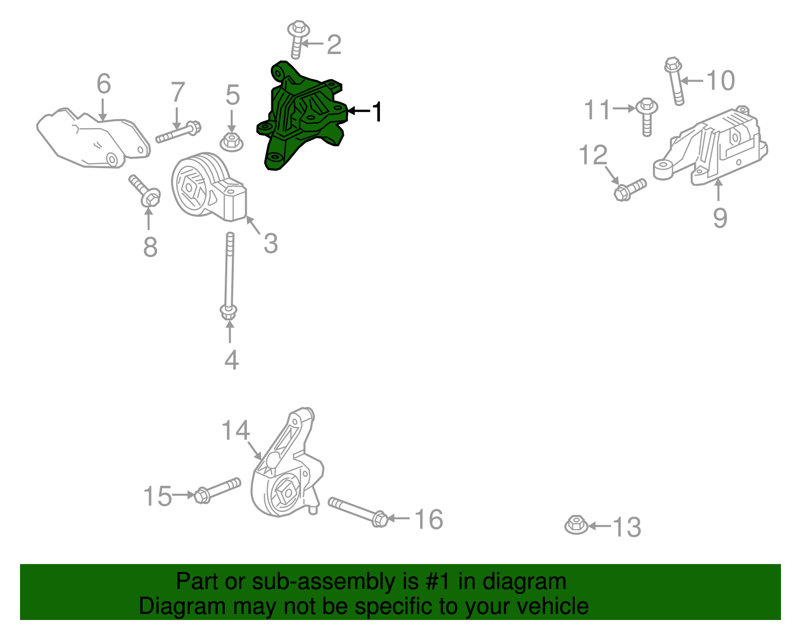 2016-2020 Buick Envision Engine Mount 84160405 | Karl Auto Parts
