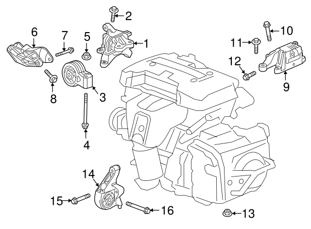 84141172 - Rear Transmission Mount 2017-2020 Buick Envision ...
