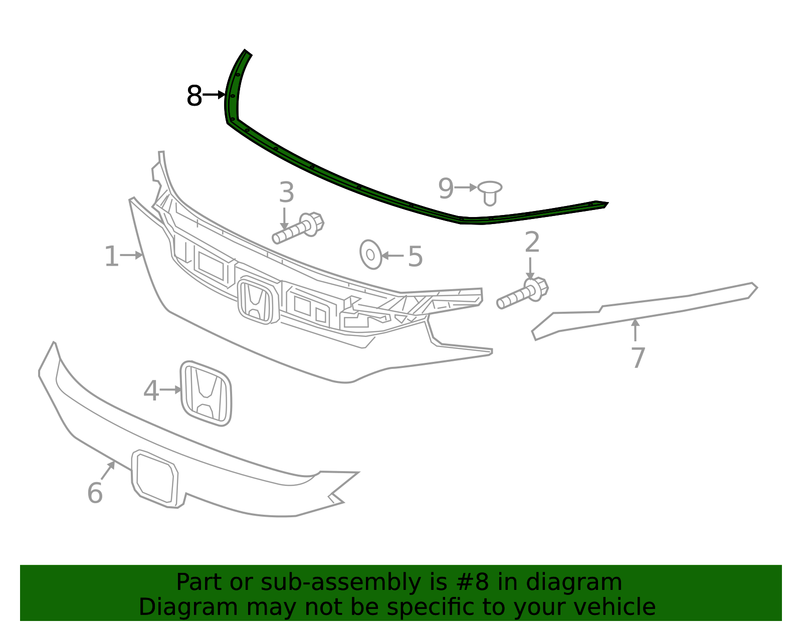 74146-TBA-A01 - Upper Seal 2016-2021 Honda Civic | Honda Parts Online