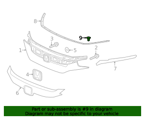 91504-TBA-A01 - Clip Hood Seal - 2016-2020 Honda Civic | Genuine Honda ...