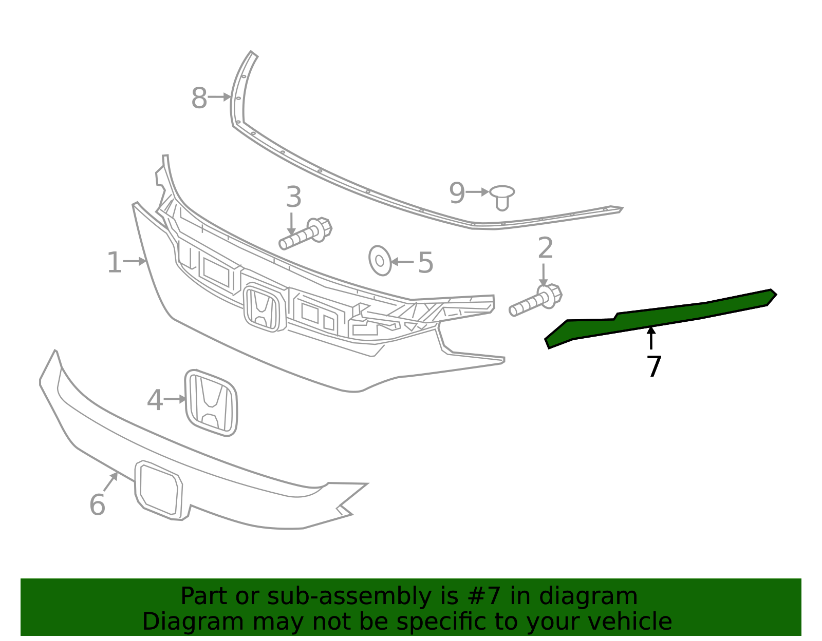 71124-TEY-Y01 - Side Molding 2017-2021 Honda Civic | Honda Parts Online